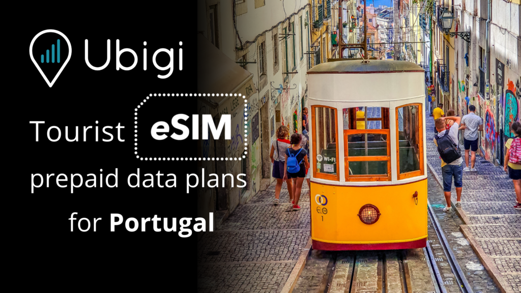 Prepaid SIM card or eSIM for tourist in Portugal. (Ubigi)