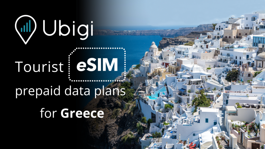 Prepaid SIM card or eSIM for tourist in Greece. (Ubigi)